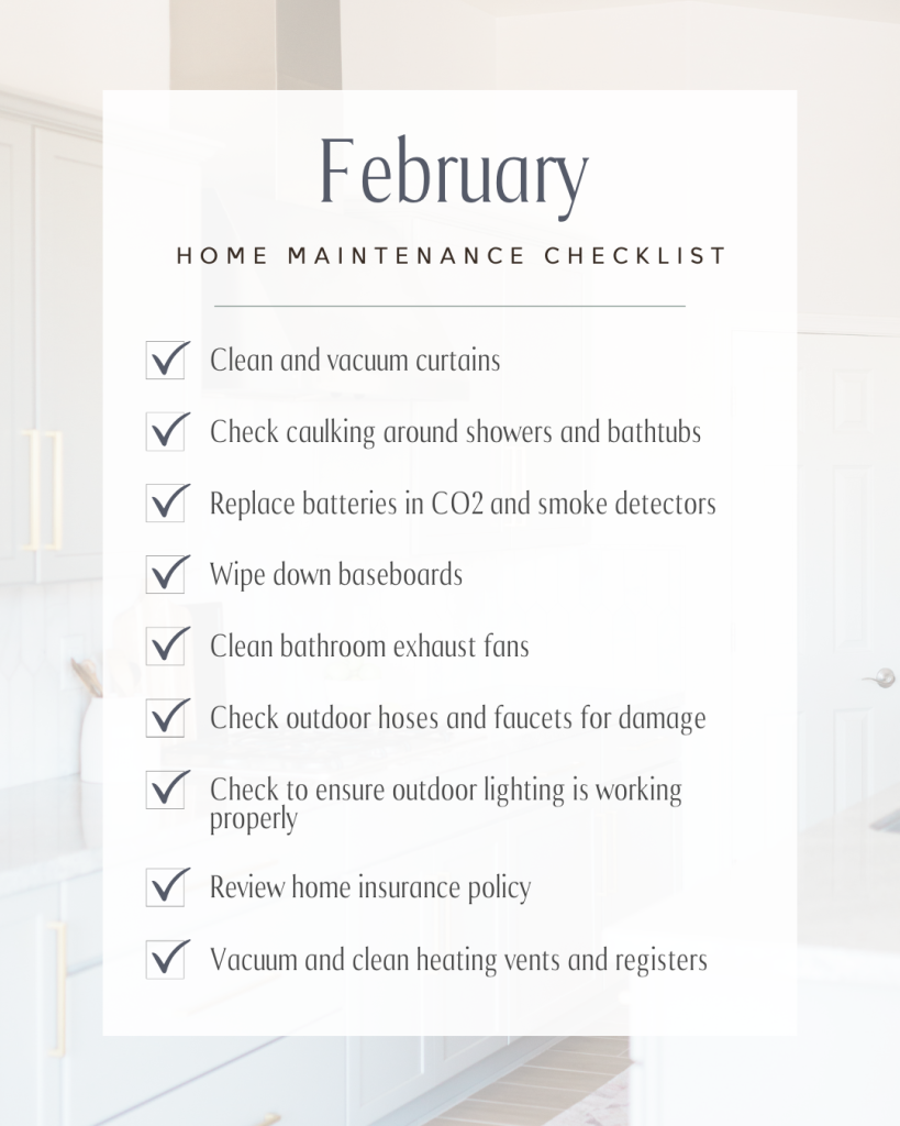 February Home Maintenance Checklist for Homeowners | Cindy Bennett Real ...