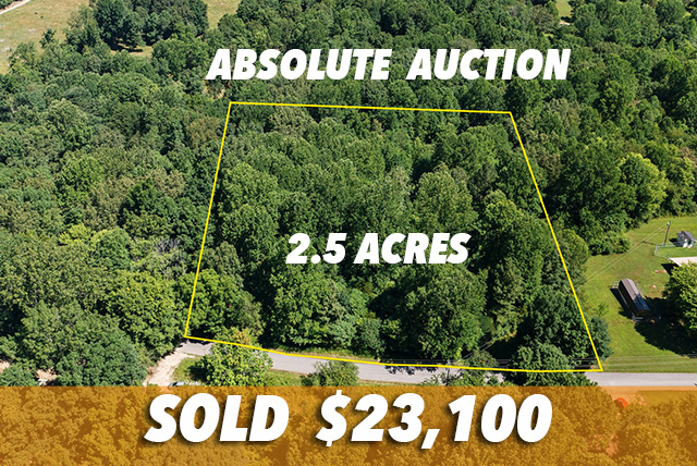 SOLD: ABSOLUTE AUCTION • 2.5 Acre Tract of Land • Thursday, July 25th ...